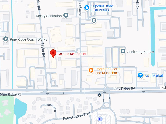 16. goldies restaurant map