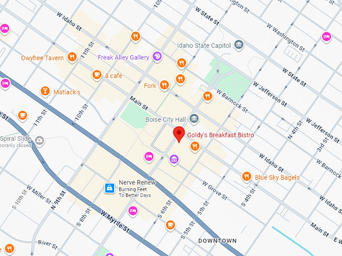 goldy's breakfast bistro map