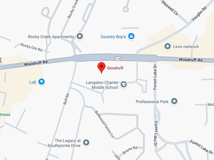 16. goodwill (1902 woodruff rd) map