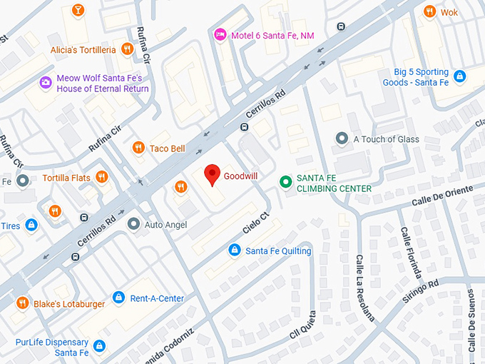 16. goodwill (3060 cerrillos rd) map