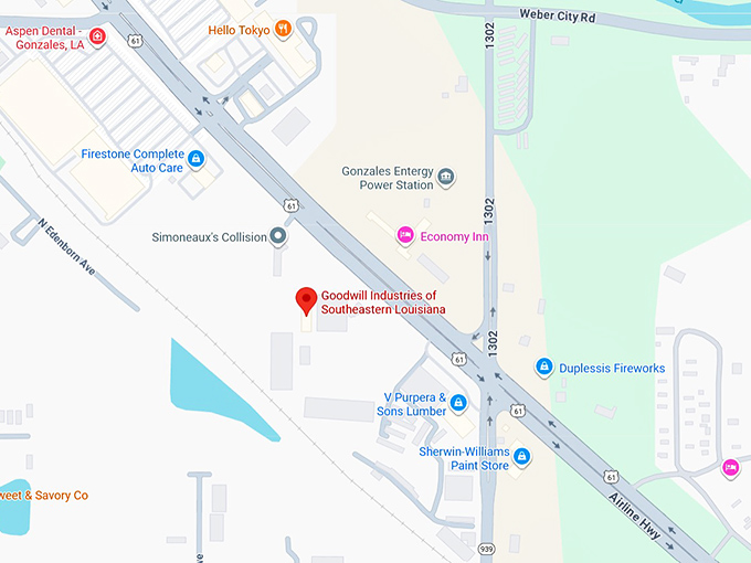 16. goodwill industries of southeastern louisiana (419 s airline hwy) map