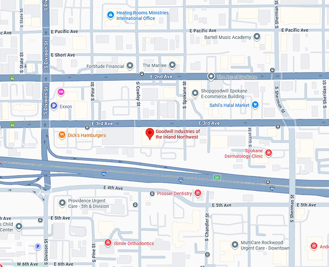 16. goodwill industries of the inland northwest (202 e 3rd ave) map