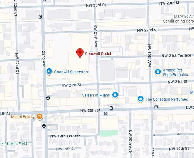 16. goodwill outlet (2121 nw 21st st) map