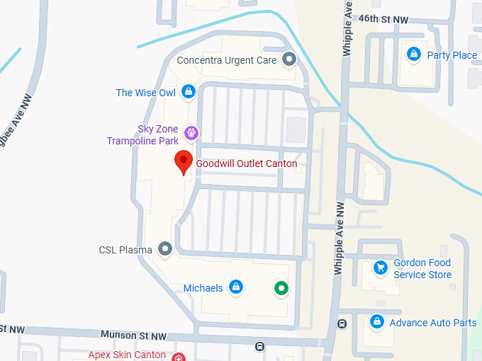 16. goodwill outlet canton (4379 whipple ave nw) map