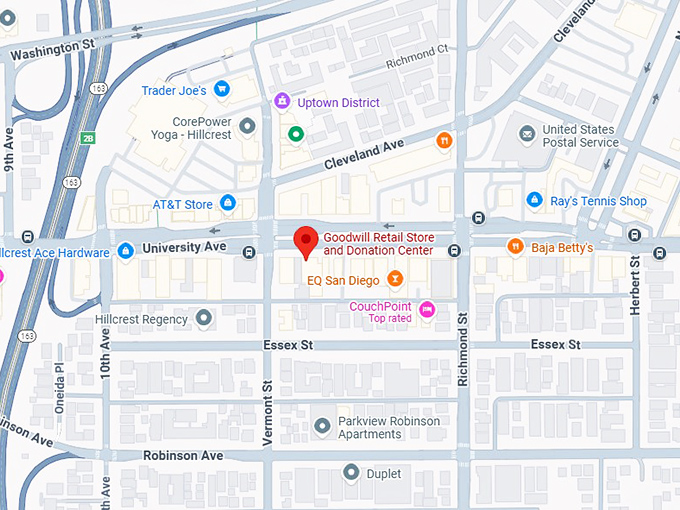 16. goodwill retail store and donation center (1219 university ave) map
