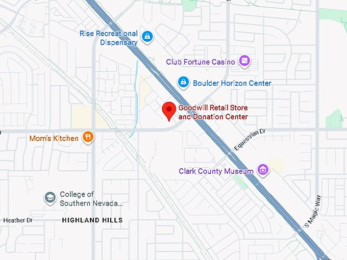 16. goodwill retail store and donation center (1451 s boulder hwy) map