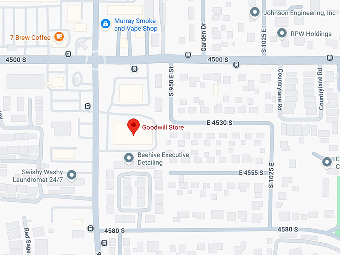 16. goodwill store (4545 s 900 e) map