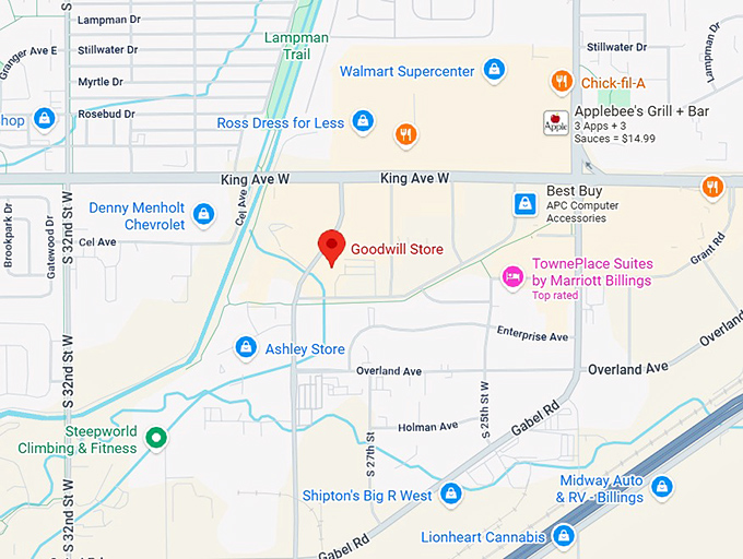 16. goodwill store (951 s 29th st w) map
