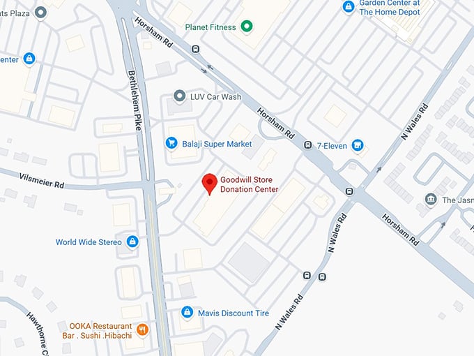 16. goodwill store donation center (753 bethlehem pike) map