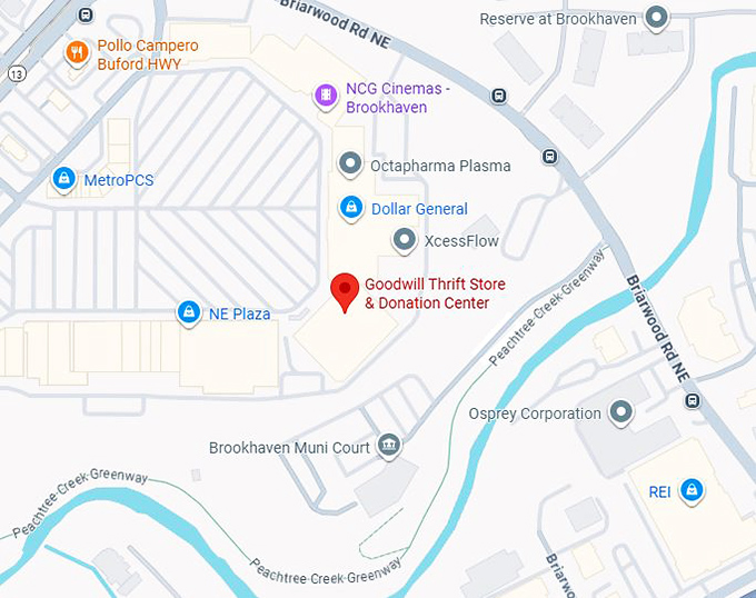 16. goodwill thrift store & donation center (3337 buford hwy ne) map