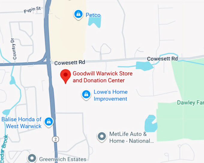 16. goodwill warwick store and donation center (444 quaker ln) map
