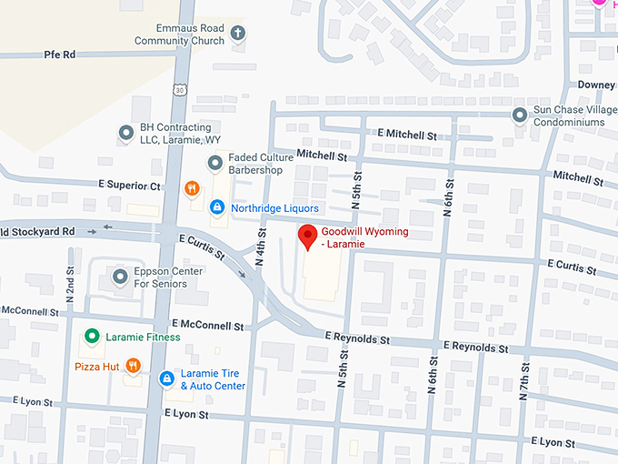 16. goodwill wyoming laramie map