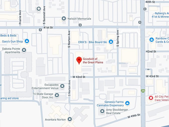 16. goodwill of the great plains (3400 s norton ave) map