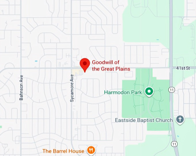 16. goodwill of the great plains (4701 e 41st st) map