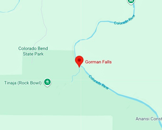 16. gorman falls map