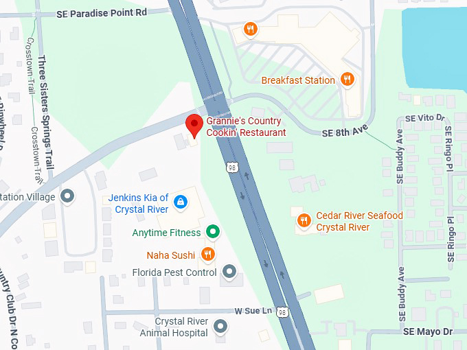 16. grannie's country cookin&rsquo; restaurant map