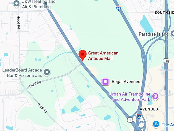 16. great american antique mall map