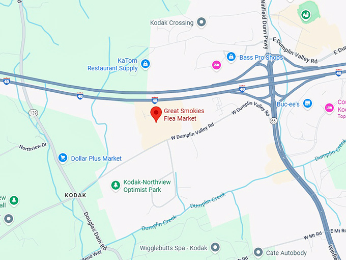 16. great smokies flea market map