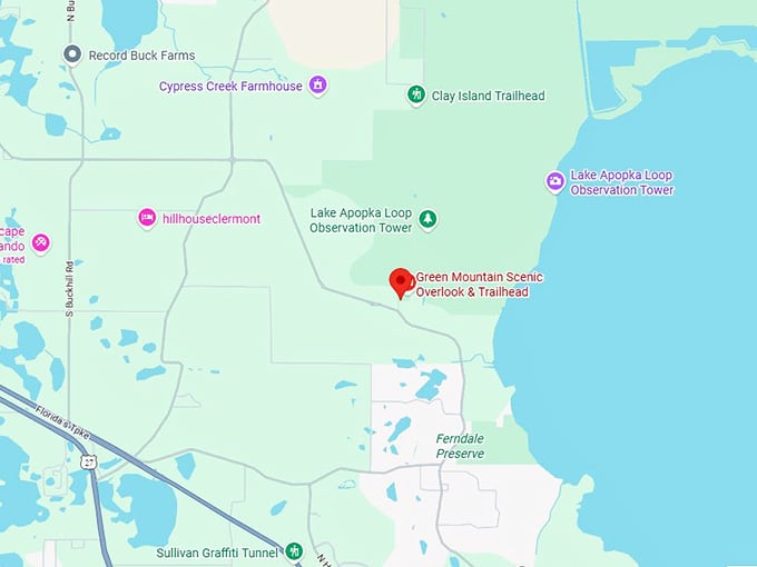 green mountain scenic overlook & trailhead map