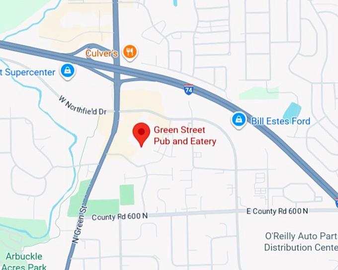 16. green street pub & eatery (brownsburg) map
