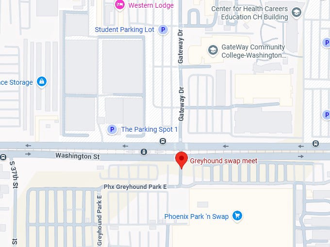 16. greyhound swap meet map