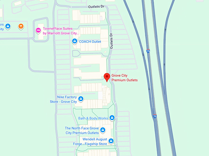 16. grove city premium outlets map