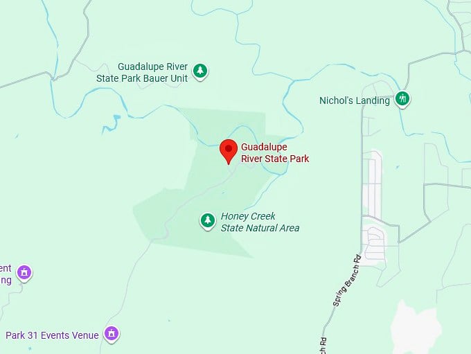 16. guadalupe river state park map