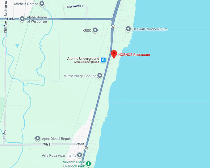 16. hobnob restaurant map