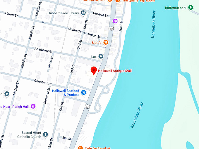 16. hallowell antique mall map
