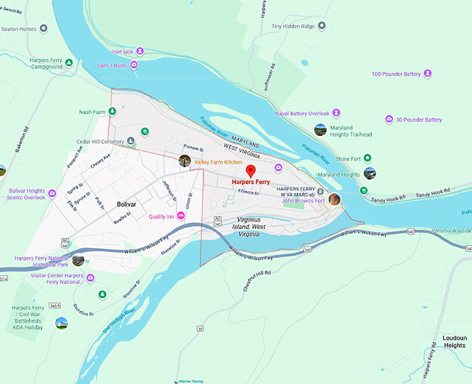 harpers ferry map