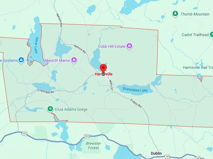 16. harrisville, nh map