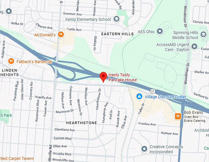 16. hasty tasty pancake house map