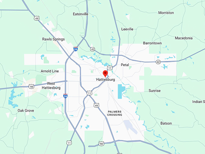 16. hattiesburg ms map
