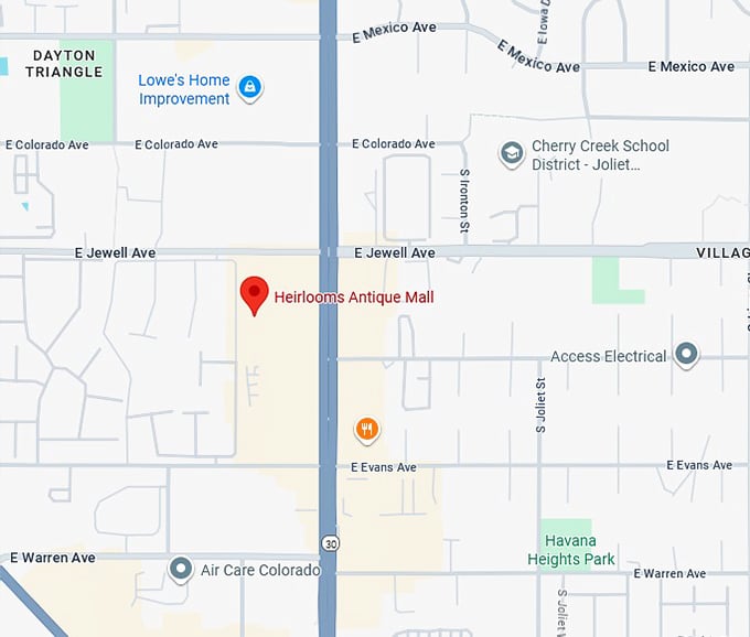 16. heirlooms antique mall map