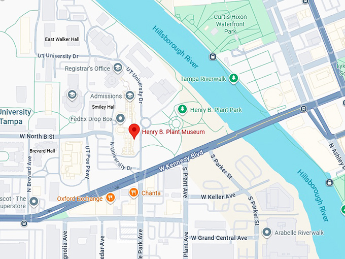 henry b. plant museum map