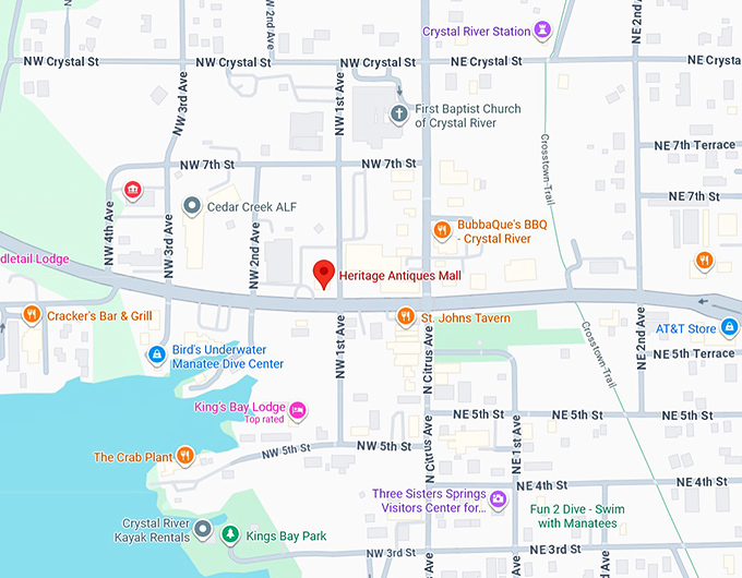 16. heritage antiques mall map