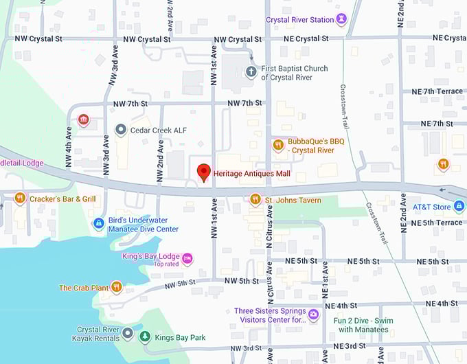 16. heritage antiques mall map