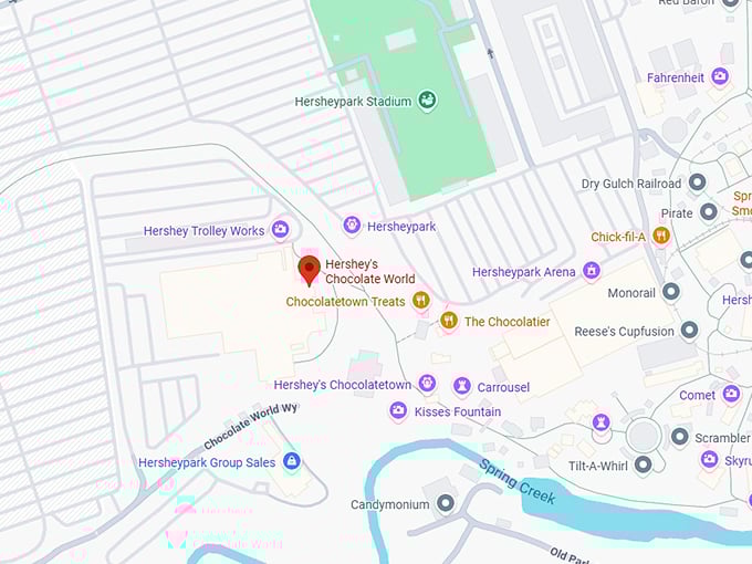 16. hershey's chocolate world map