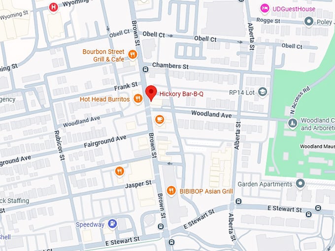 16. hickory bar b q map