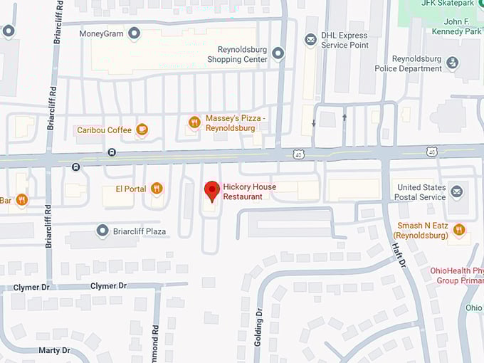 16. hickory house restaurant map