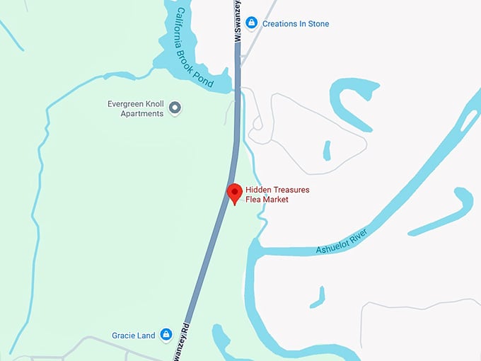 16. hidden treasures flea market map