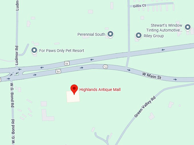 16. highlands antique mall map