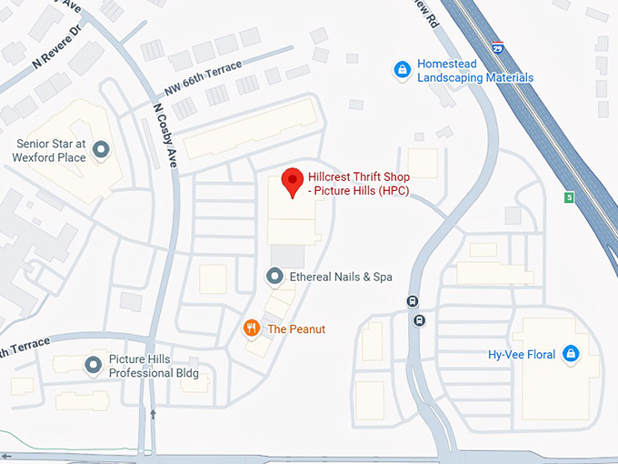 16. hillcrest thrift shop picture hills (hpc) map