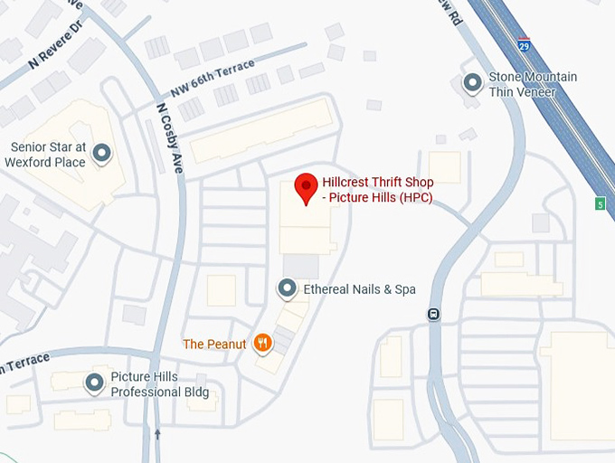 16. hillcrest thrift shop picture hills (hpc) map