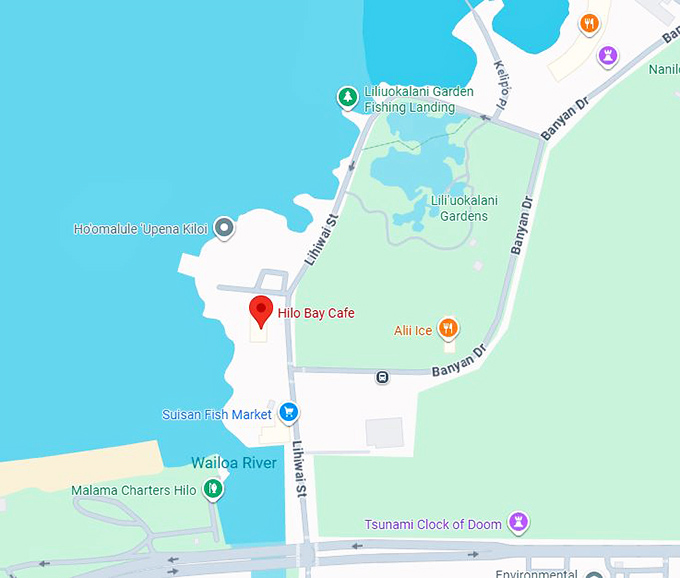 16. hilo bay cafe map
