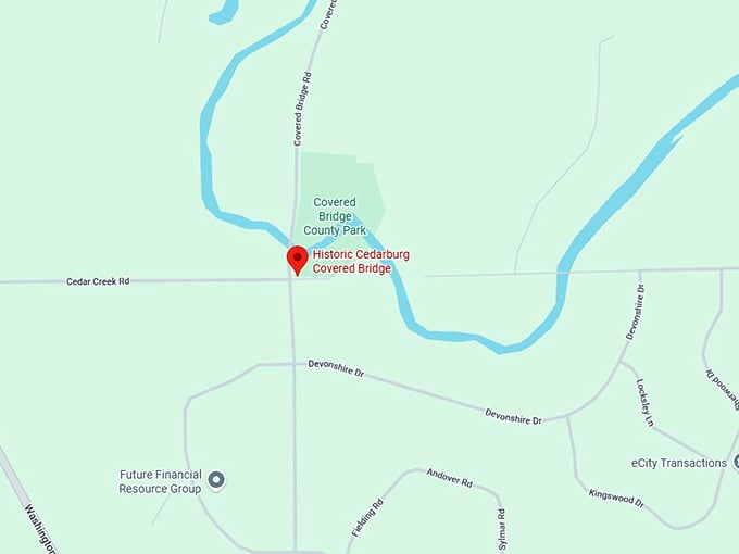 16. historic cedarburg covered bridge map