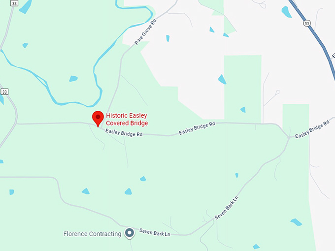 16. historic easley covered bridge map