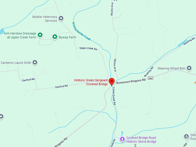 16. historic green sergeant covered bridge map