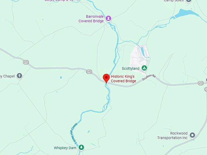 16. historic king's covered bridge map