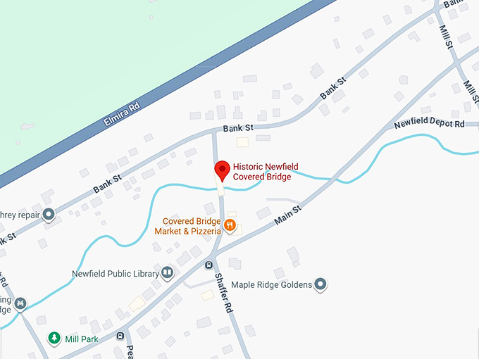 16. historic newfield covered bridge map